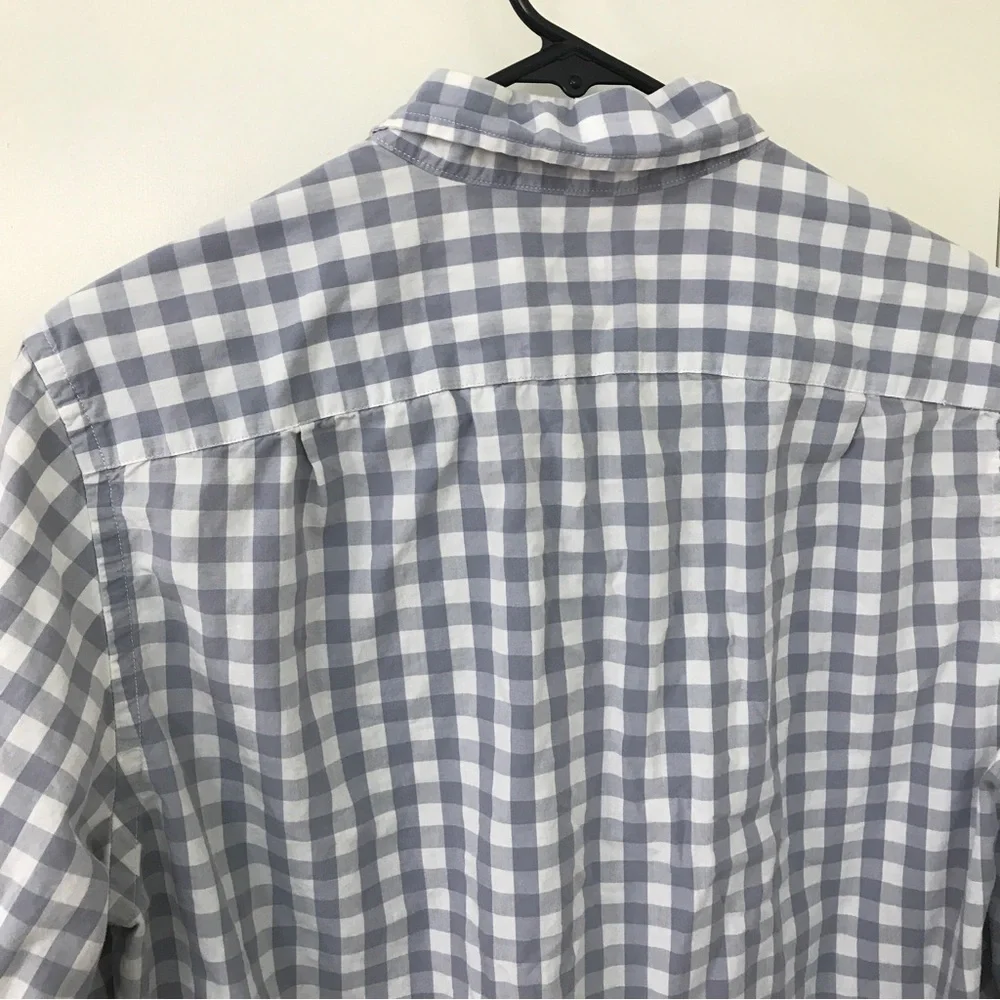 J. Crew | Shirts | J Crew Mens 0 Cotton Charcoal Blue And White Mini ...